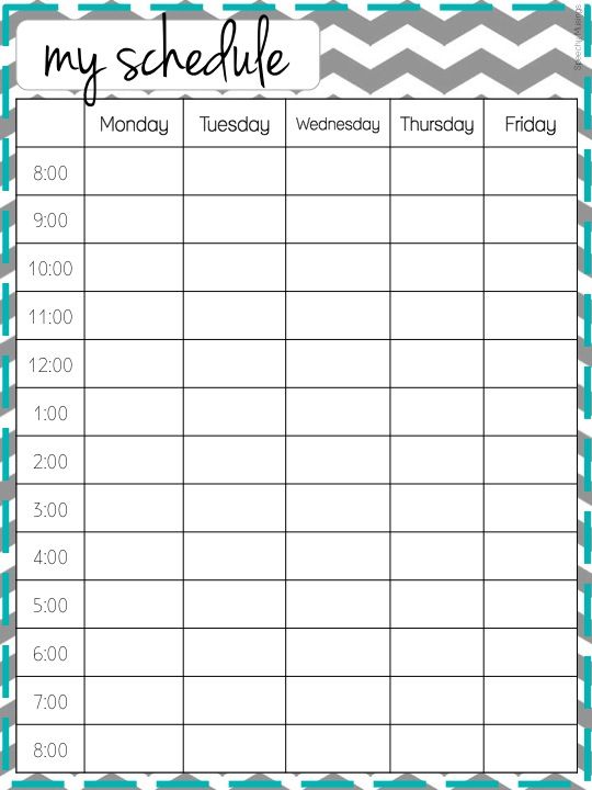 Cute Class Schedule Maker – printable receipt template Cute Class Schedule Maker – printable receipt template