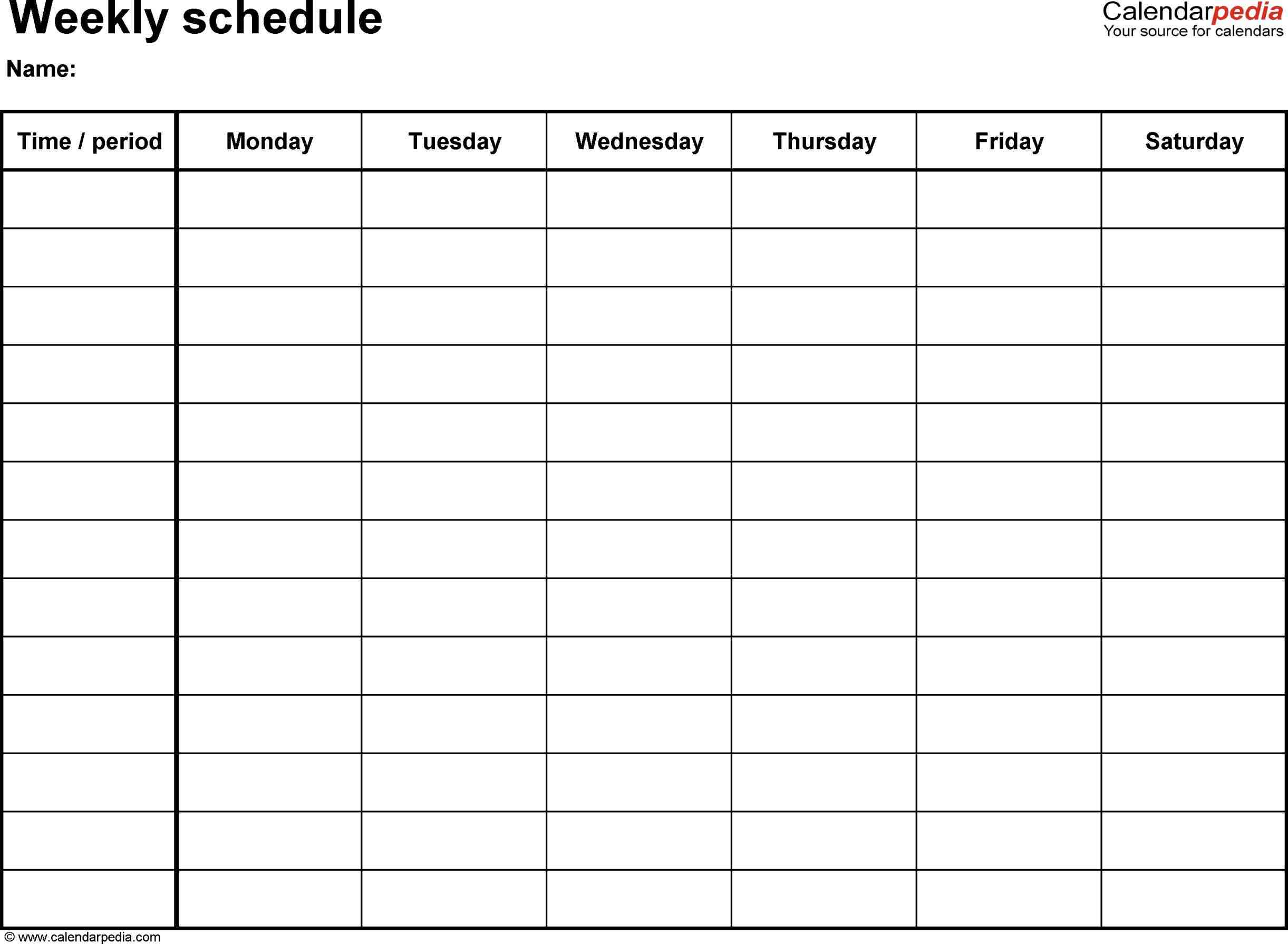 Weekly Class Schedule Maker – printable receipt template Weekly Class Schedule Maker – printable receipt template
